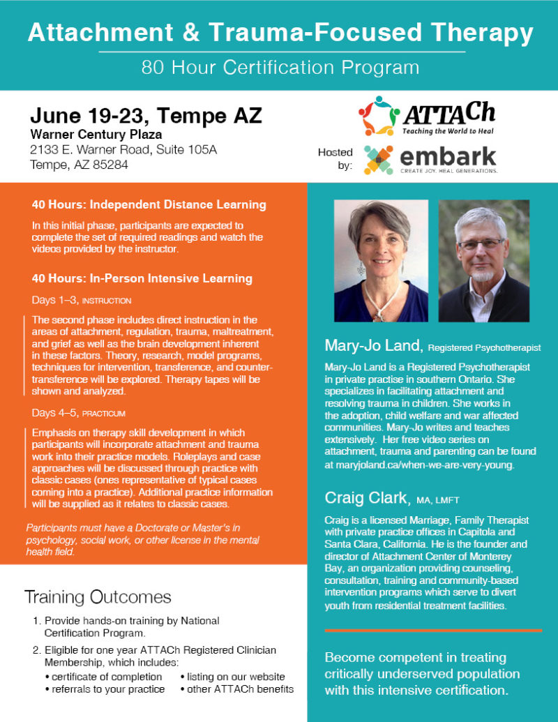 Attachment and Trauma-Focused Training – Mary-Jo Land, RP